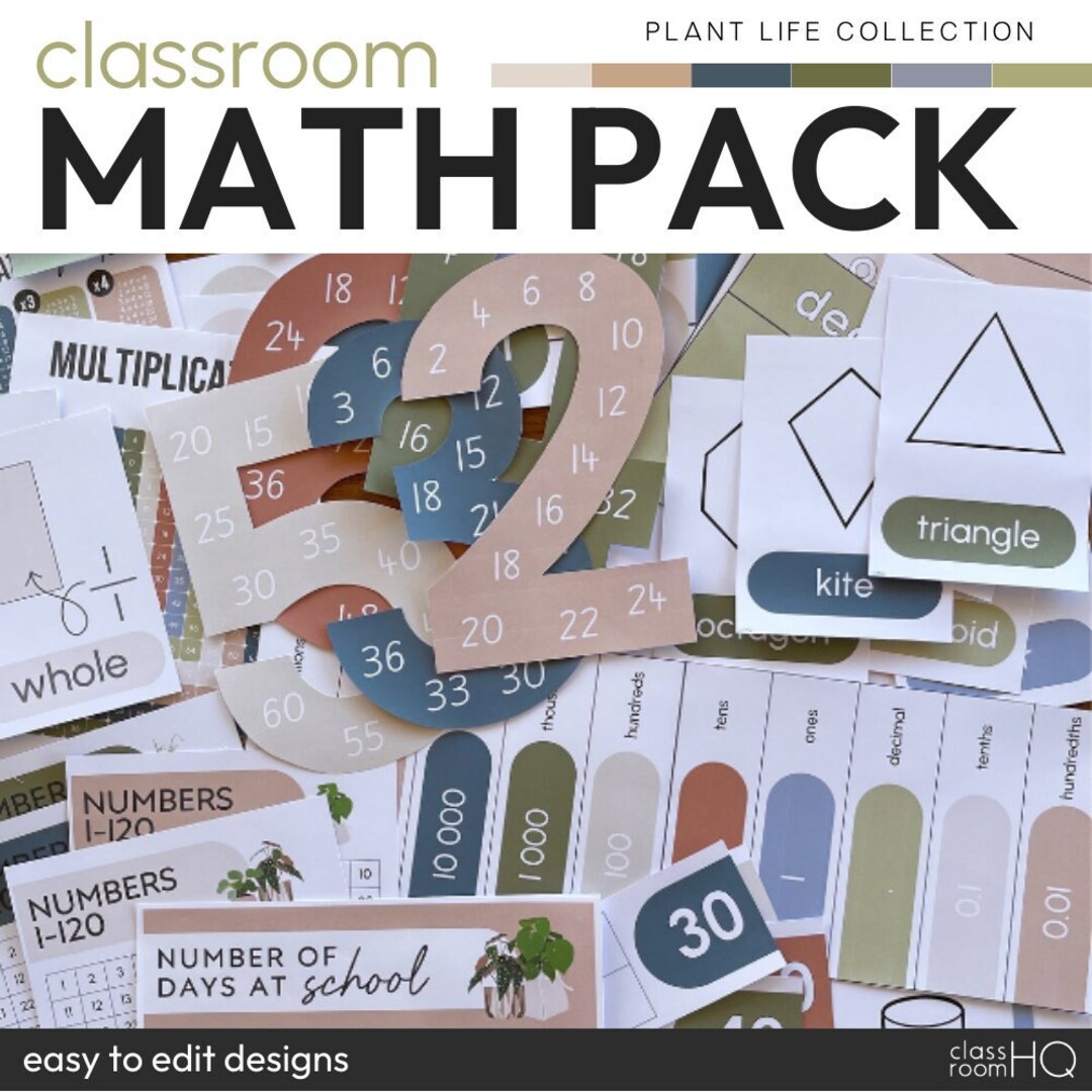 PLANT LIFE Math Resources Pack | Leafy Potted Indoor Plant Classroom ...