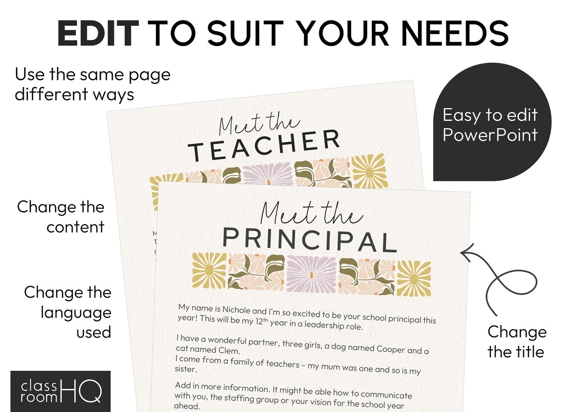 Groovy Vintage Retro Classroom Decor Theme Editable Meet the Teacher ...