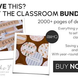 Vintage Cozy Natural Theme Classroom Decor Editable Large Classroom ...