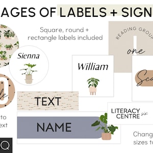 PLANT LIFE Classroom Labels + Signs Pack | Indoor Plant Class Theme - Etsy