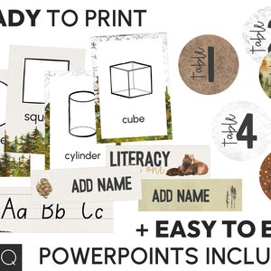 Woodland Forest Theme Classroom Decor Bundle | INTO THE WOODS - Etsy