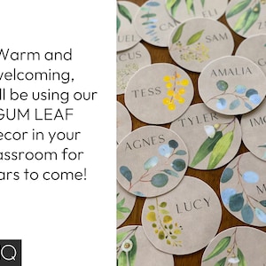 Australian Eucalyptus Natural Theme Editable Classroom Labels + Signs ...