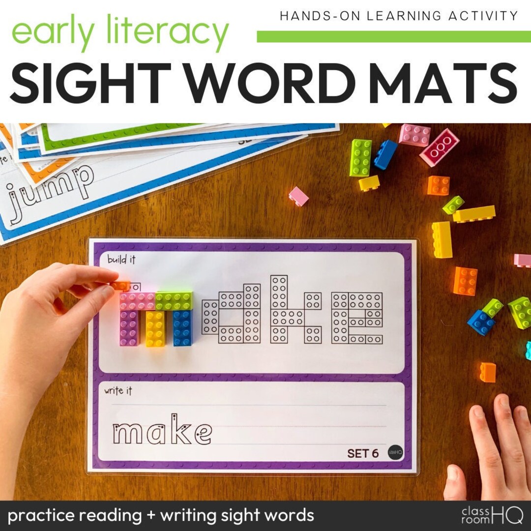 Sight Word Mats | Hands-on High Frequency Work Word | 220 Words - Etsy
