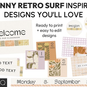 Groovy Vintage Retro Theme Classroom Decor BUNDLE | SUNDAZED Collection ...