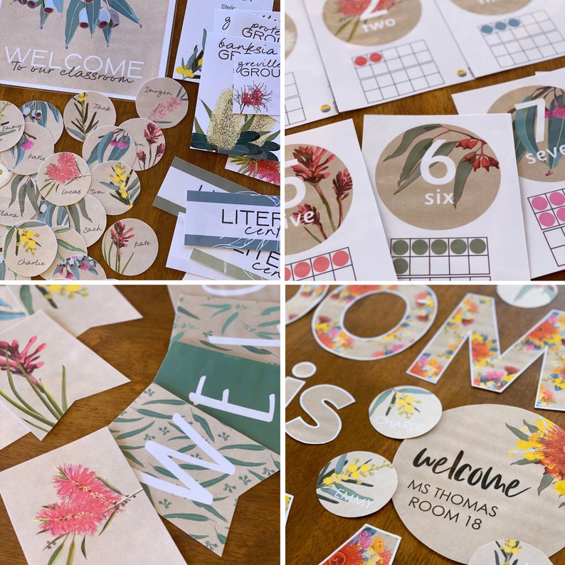 AUSSIE FLORA Classroom Decor BUNDLE | Etsy