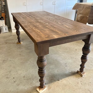 Modern Chunky Farmhouse Table - Etsy
