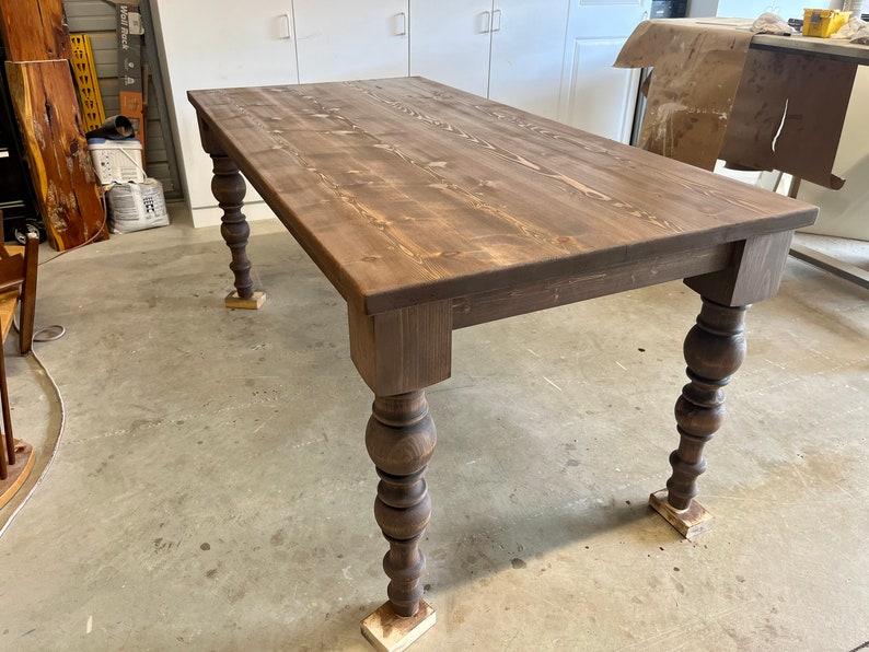 Modern Chunky Farmhouse Table - Etsy