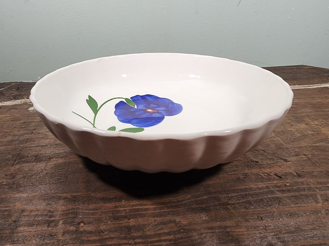 Blue Ridge Pottery Large Serving Bowl Unmarked - Etsy