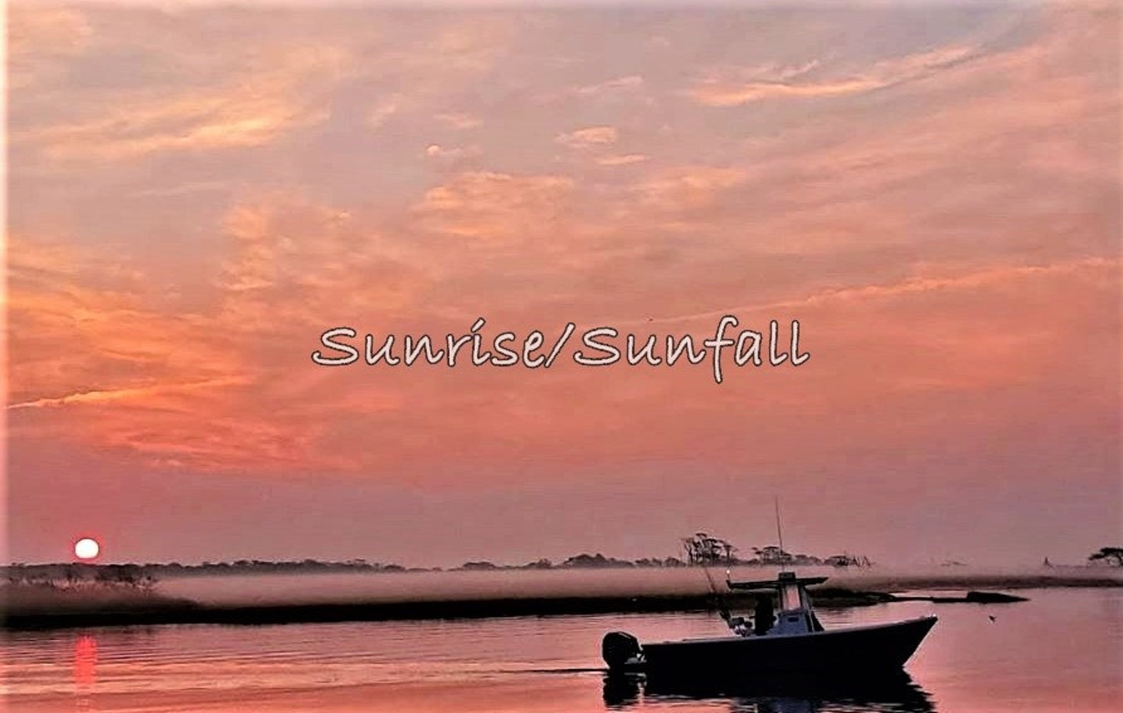 Cape Cod Sunrise Daybreak With Boat Colorful Dramatic Bright | Etsy