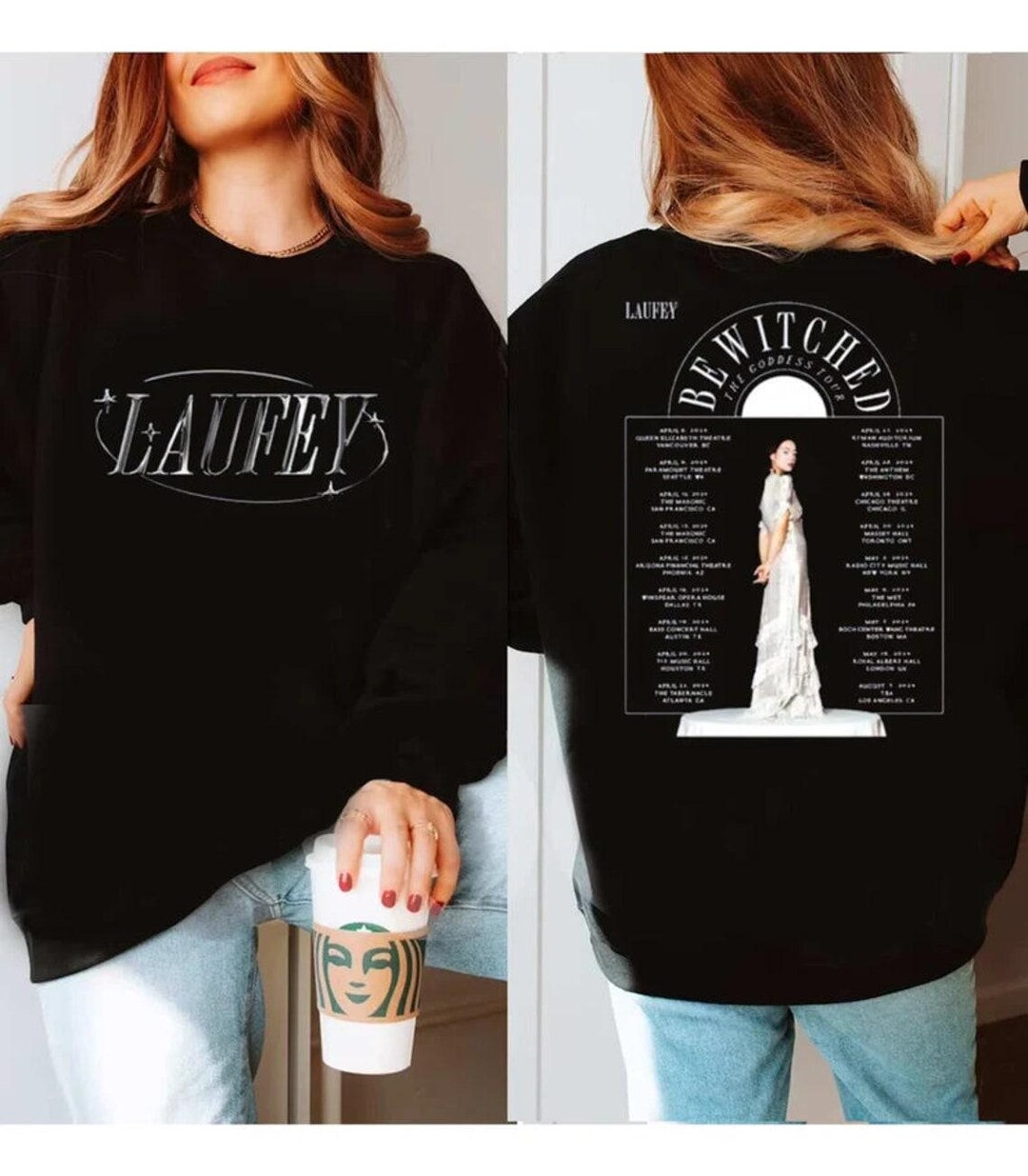 Laufey the Bewitched Tour 2024 Shirt, Laufey Tour Concert Tee, Laufey ...