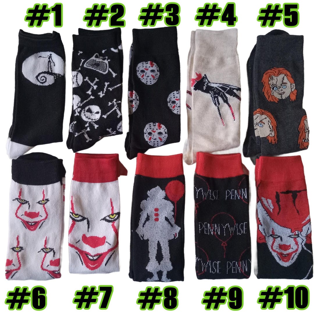 Horror Movie Socks - Etsy