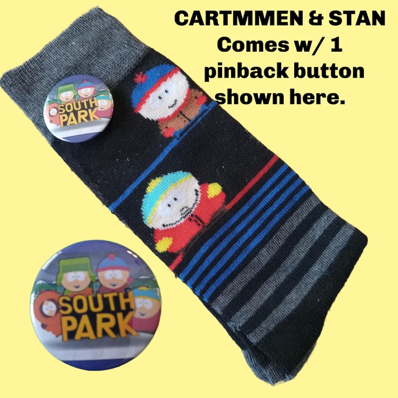 South Park Handmade Pinback Button Pins W/ Silly Socks - Etsy