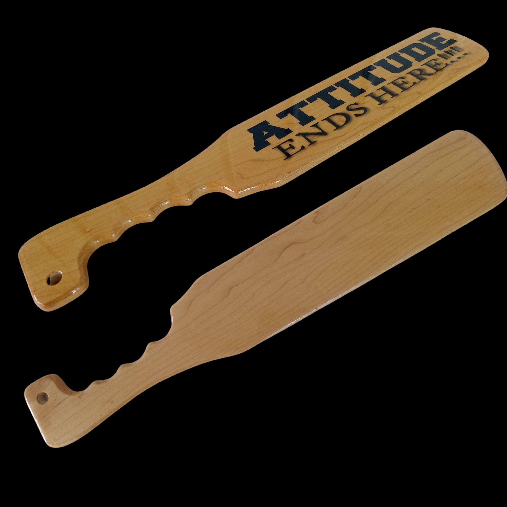 Maple Wood Spanking Paddle attitude ENDS Here 17-1/4 X3 X 1/2 - Etsy