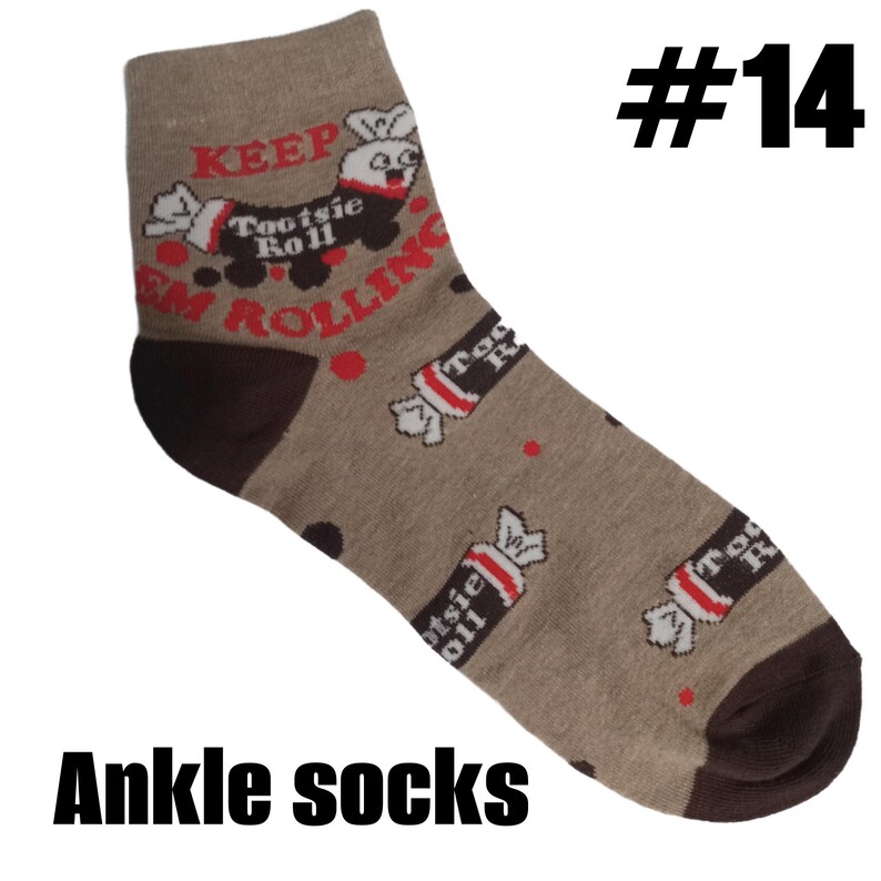 Tootsie Candy Theme Socks 18 Different Styles to Pick From - Etsy
