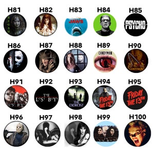 Horror Movie 1.5" Pinback Buttons Collection 2 - Etsy