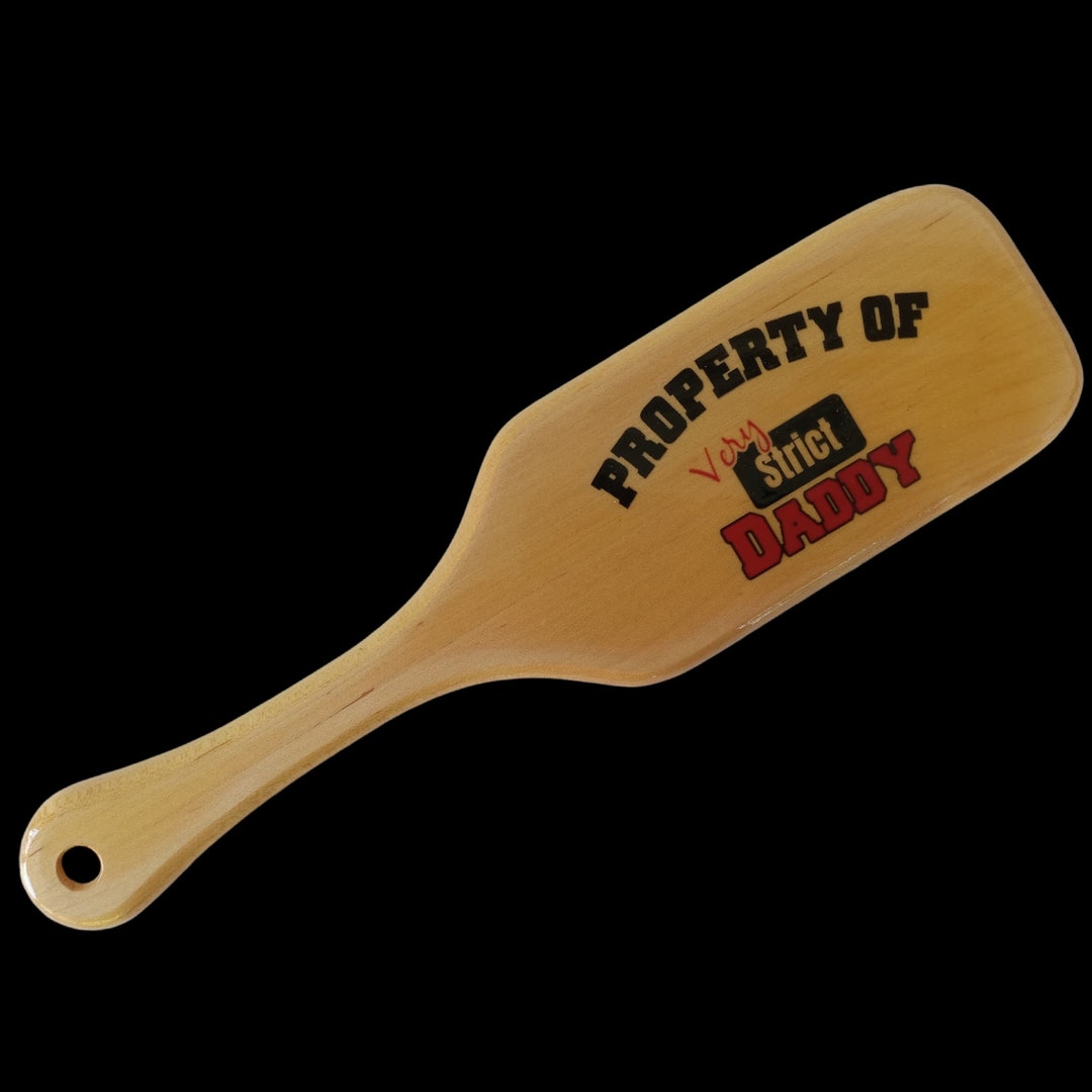 Maple Wood Spanking Paddle 11-3/4 X3 X 1/2" "property of Very Strict ...