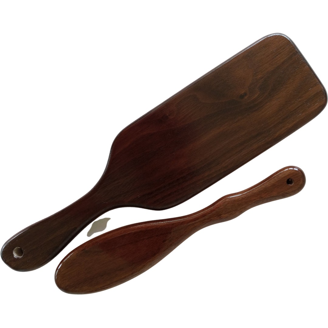 Set of 2 Walnut Wood Spanking Paddles - Etsy
