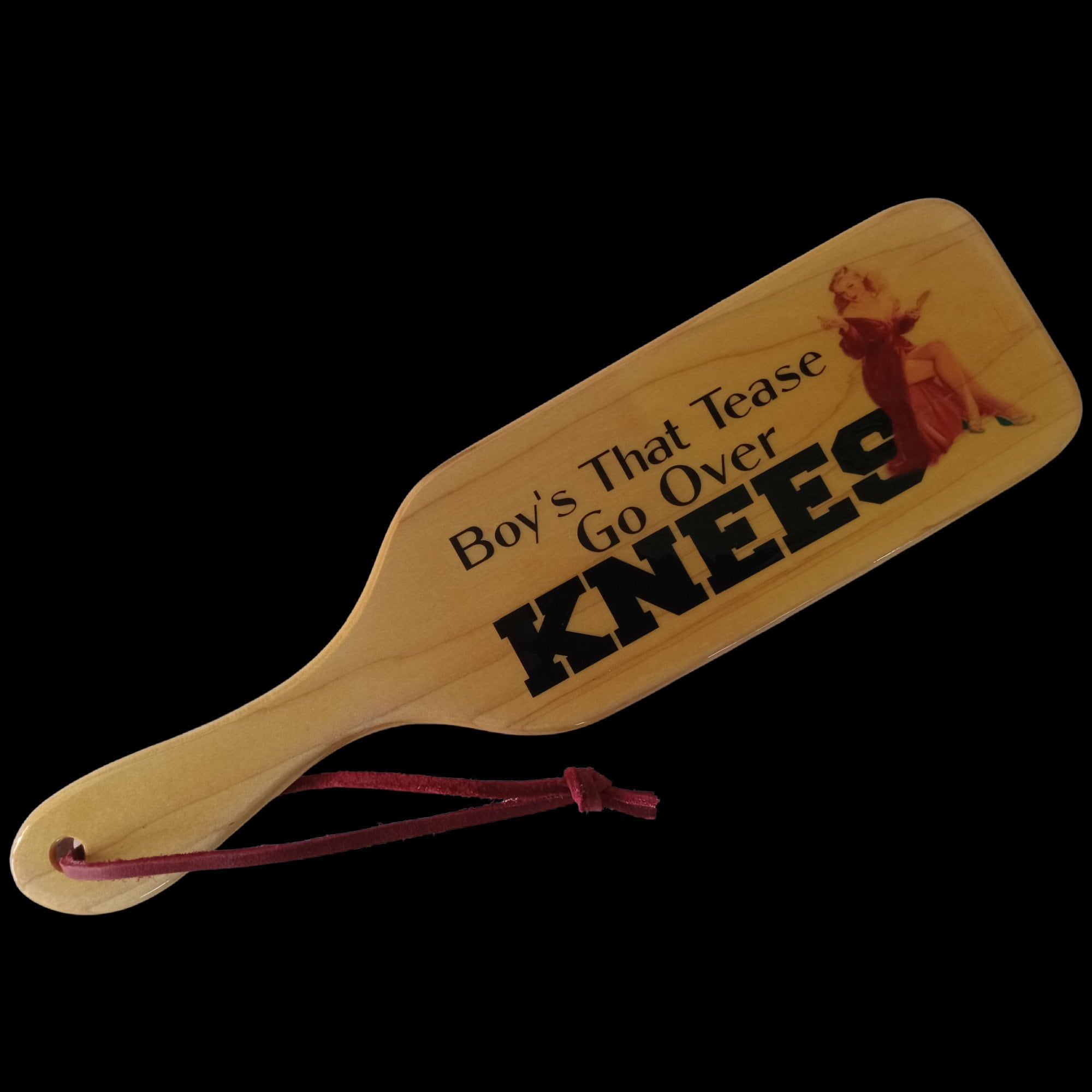 Maple Wood Spanking Paddle 13-3/4 X3-1/2 X 1/2 boy's That Tease Go Over ...