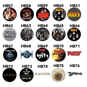 80s Hair Metal Bands 1.5" Pinback Buttons Collection 2 - Etsy