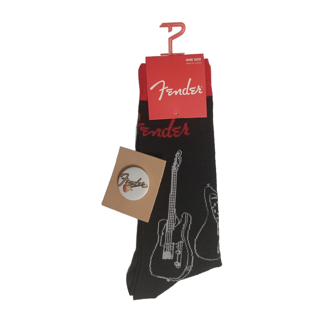 Fender Guitar Handmade Pinback Button Pins W/ Men's Fender Socks - Etsy