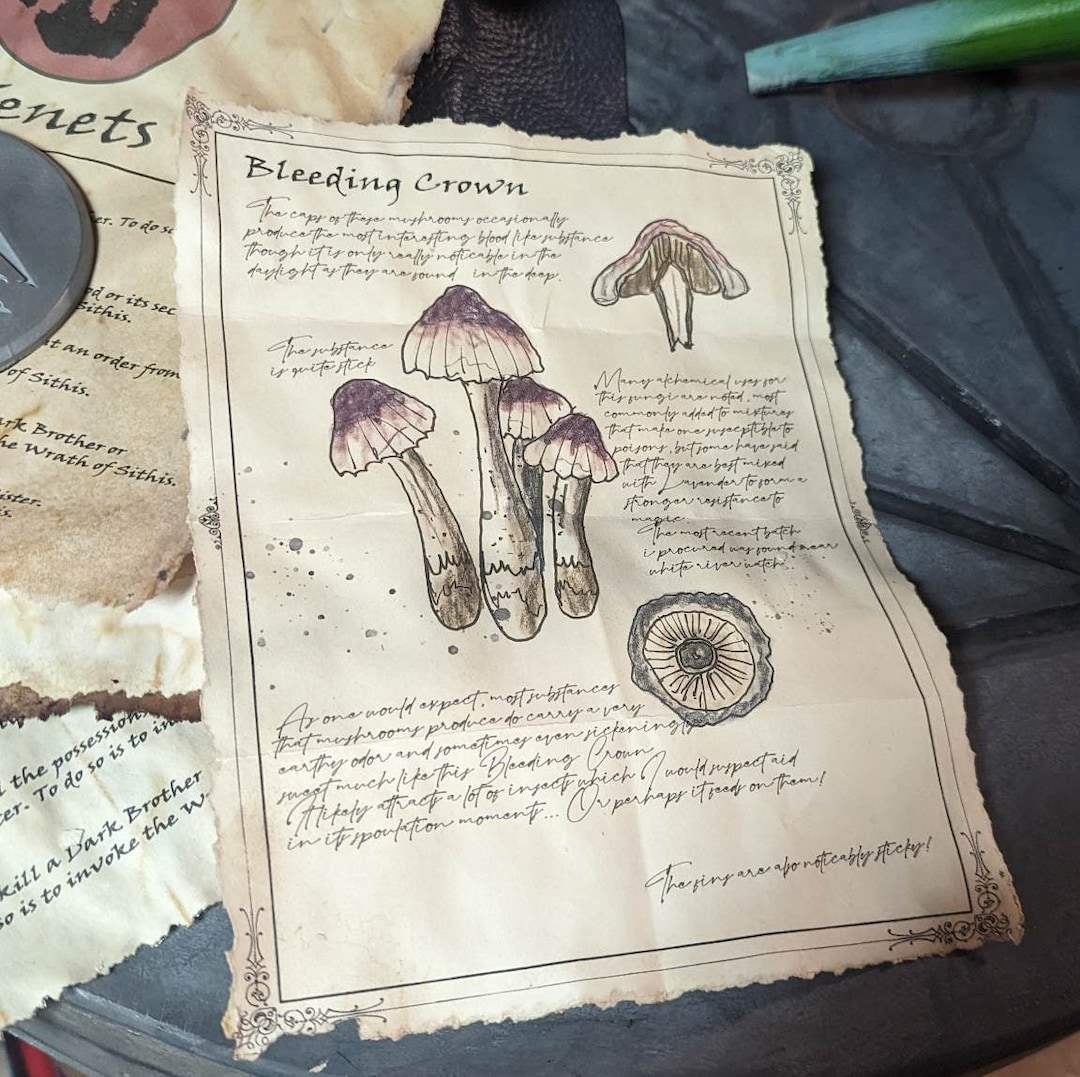 Skyrim Inspired Bleeding Crown Ingredient Reagent - Alchemy - Etsy UK