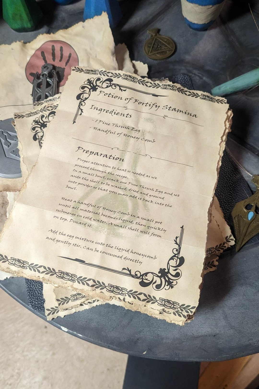 Skyrim Inspired Fortify Stamina Potion Recipe - Alchemy - Etsy