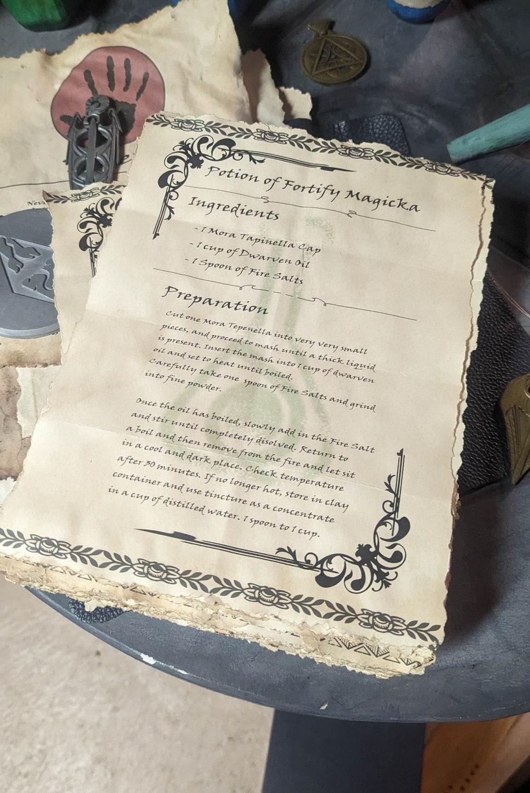 Skyrim Inspired Fortify Magicka Potion Recipe - Alchemy - Etsy