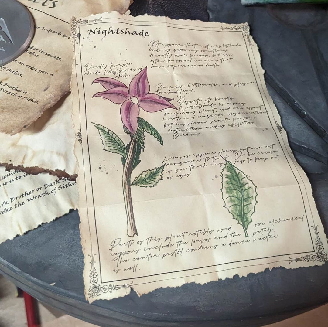 Skyrim Inspired Nightshade Ingredient Reagent - Alchemy - Etsy