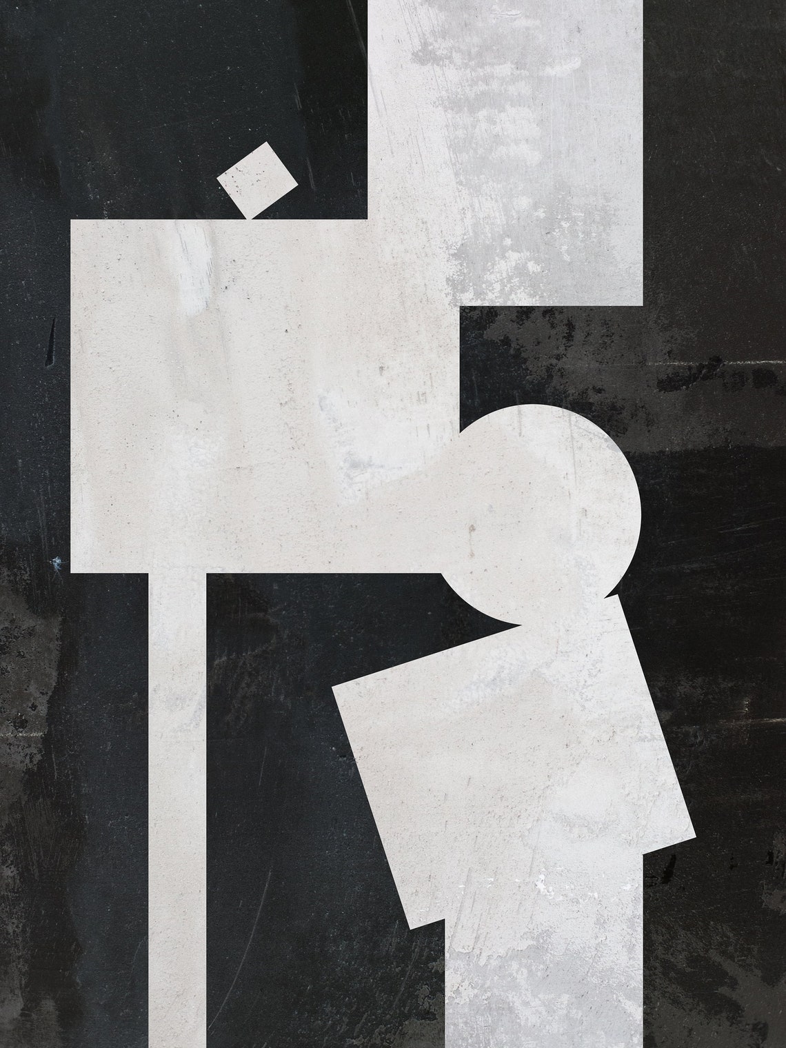 Impresión de arte abstracto en blanco y negro pintura - Etsy España