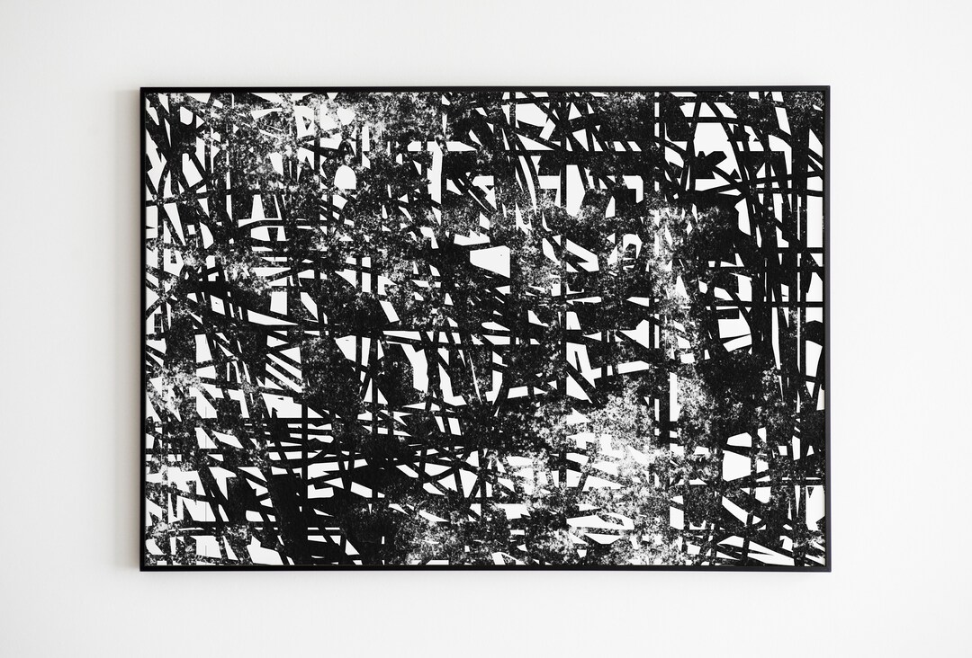 Black and White Abstract Art Print, Modern Abstract ART Giclee Prints ...