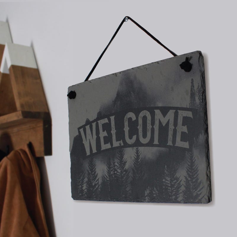 Slate Welcome Sign - Etsy