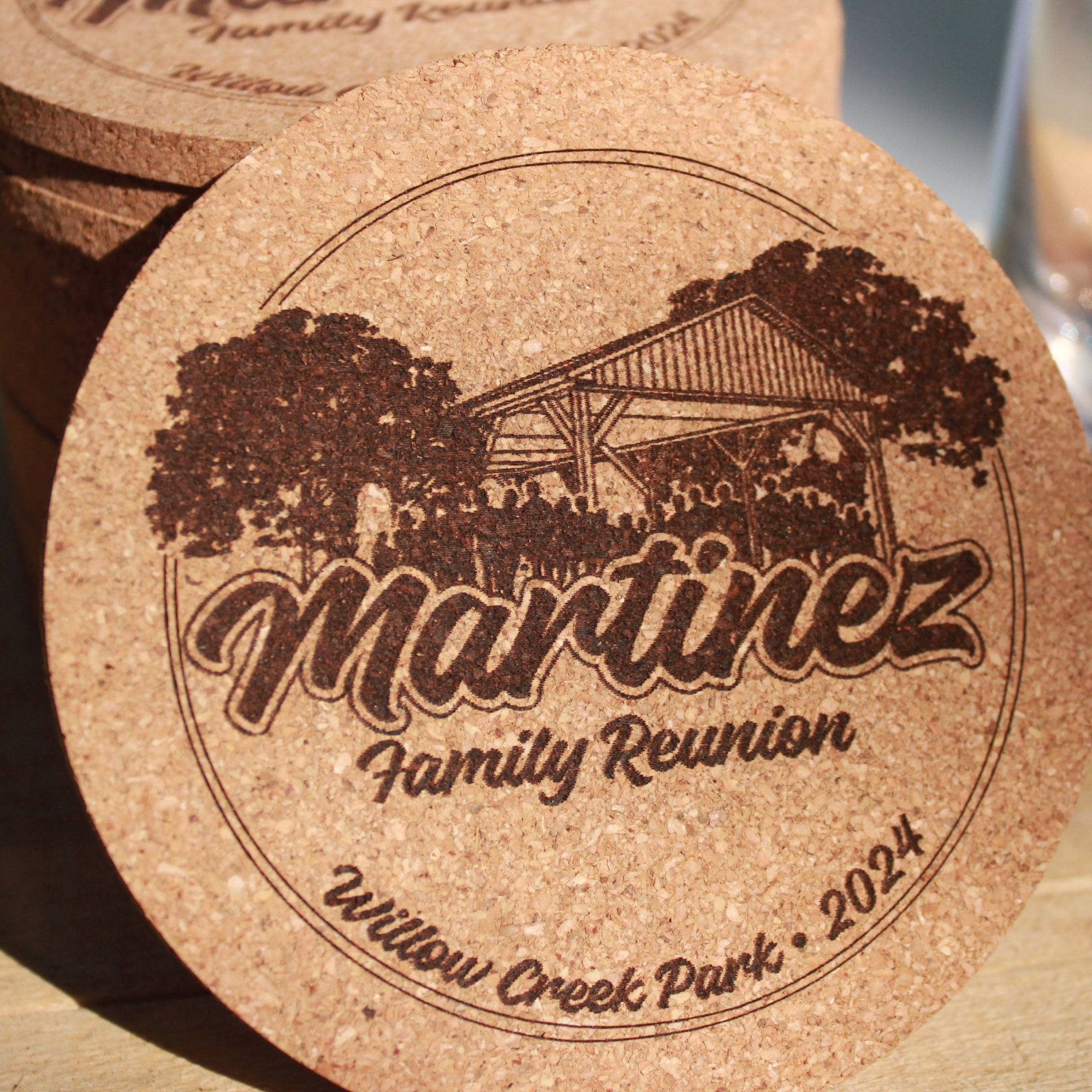 Engraved Family Reunion Cork Coasters – Personalized Keepsake - Etsy
