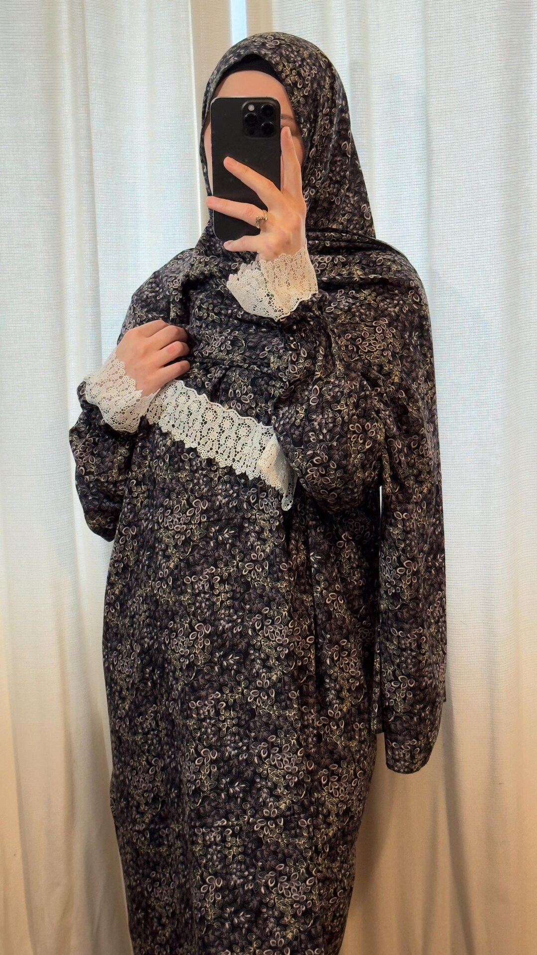 Black Prayer Dress, Islamic Dress, Two Piece Prayer Garment, Eid ...