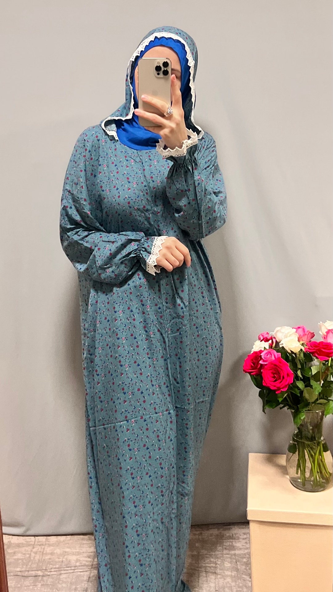 Hooded Prayer Dress, Overhead Jilbab, 1 Piece Muslim Women Prayer ...