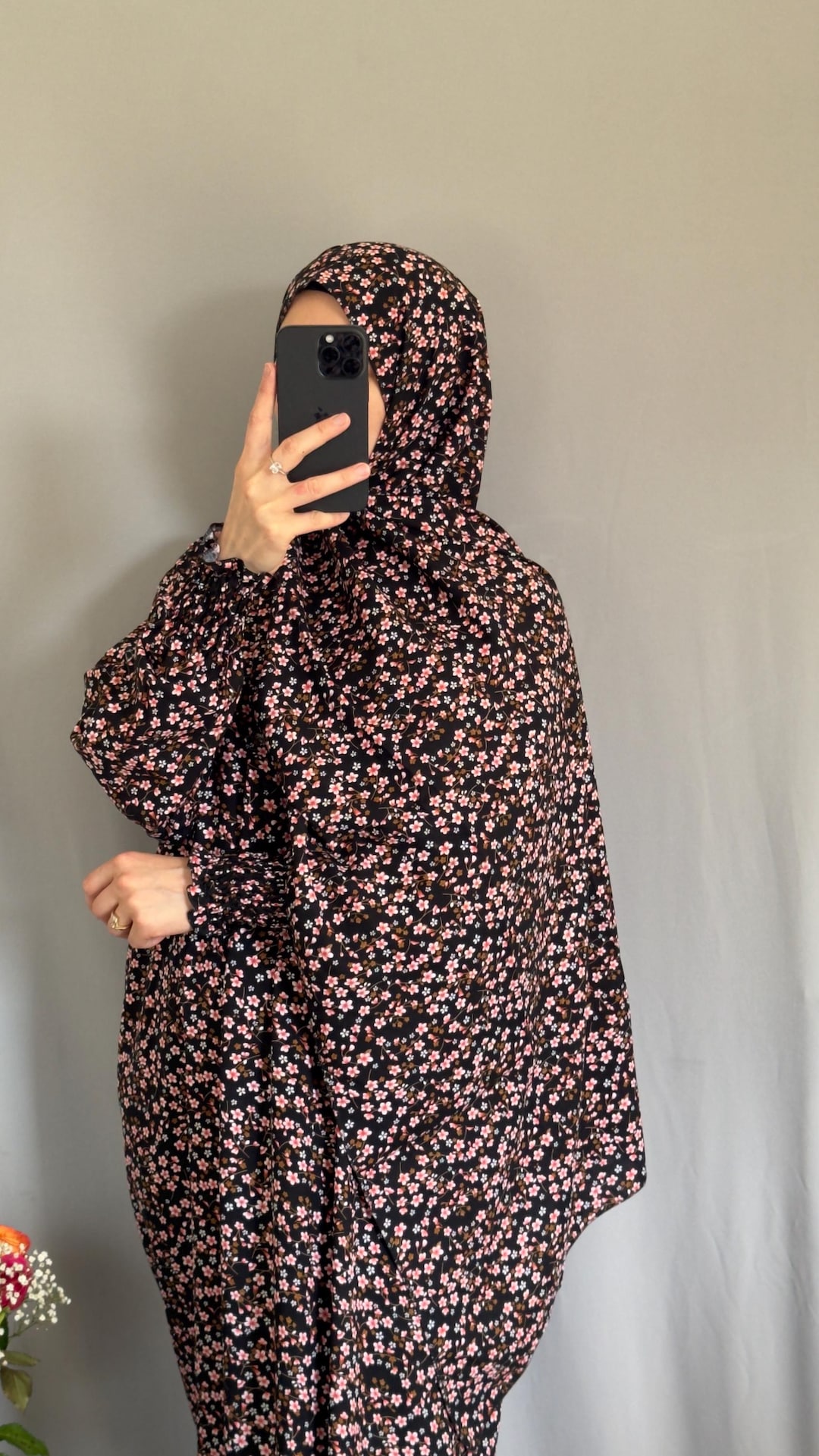 Luxury Cotton Prayer Dress: Floral Prayer Set, Prayer Wear, Umrah Wear ...