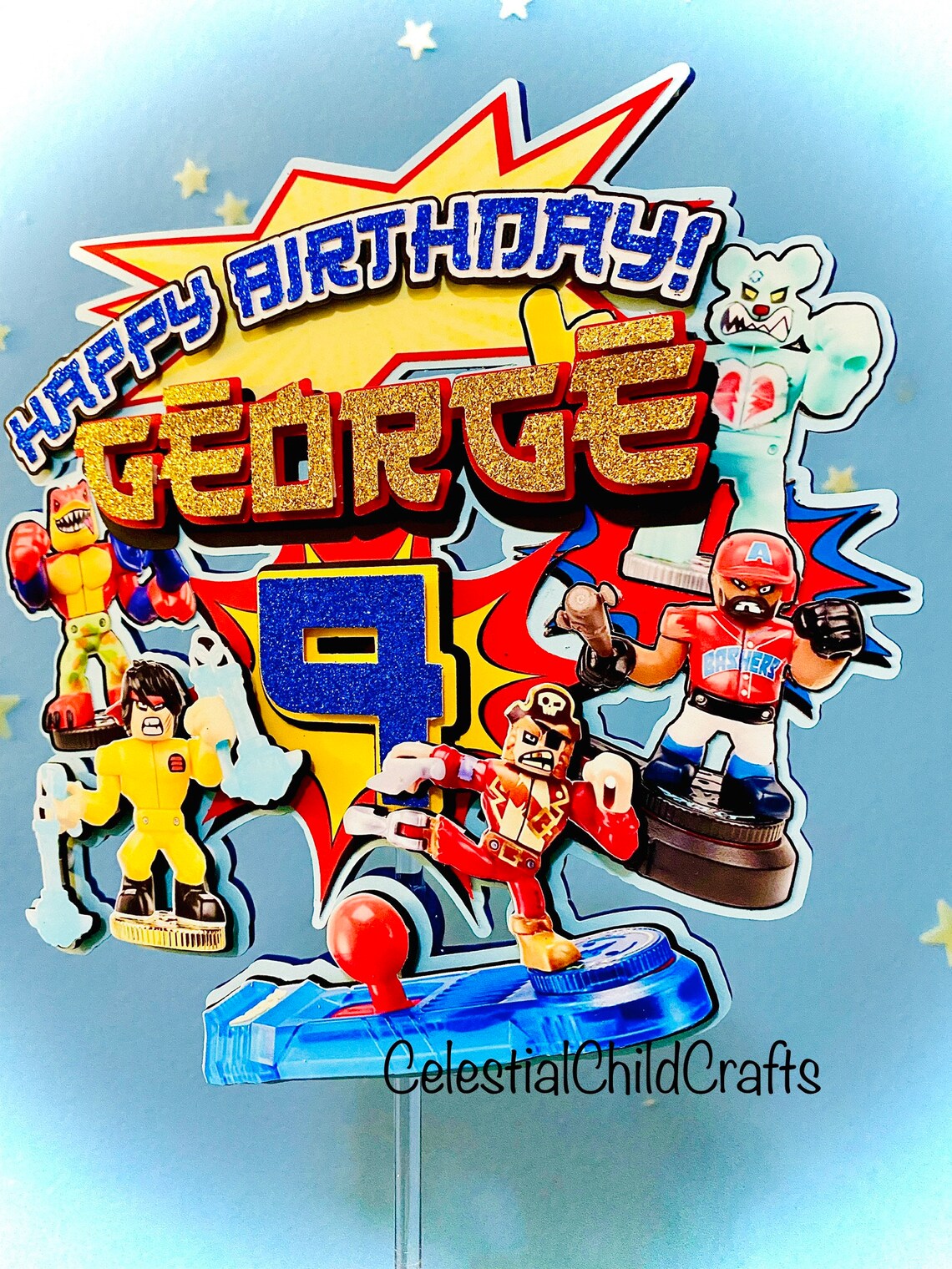 Akedo Warriors Cake Topper Birthday Pick Your Fav Characters - Etsy