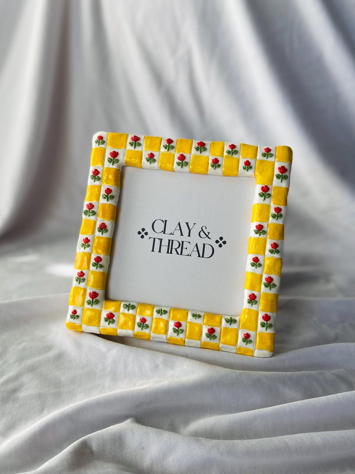 Yellow Clay Picture Frame - Etsy