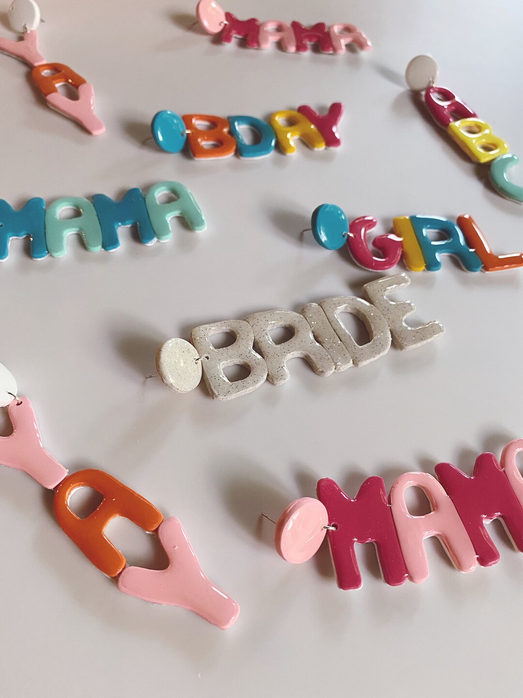 CUSTOM Word Earrings - Etsy