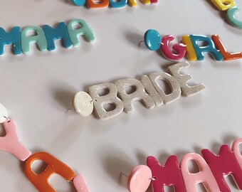Custom Word Earrings, Made to Order Earrings, Words and Sayings, Quirky ...