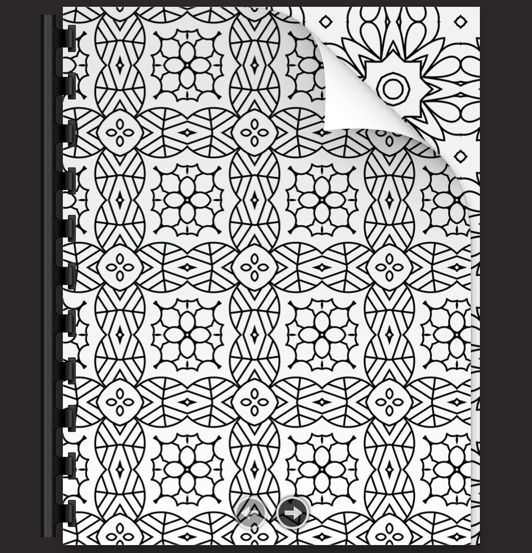 Geometric Coloring Book - Etsy