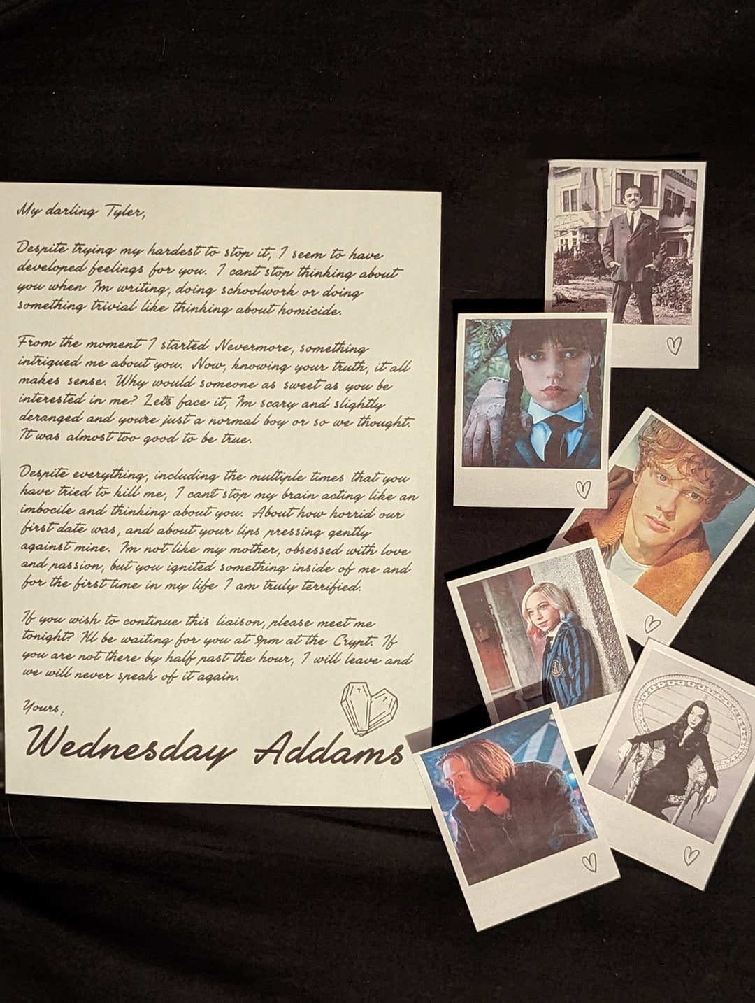 Wednesday Character Comfort Letter various Characters - Etsy