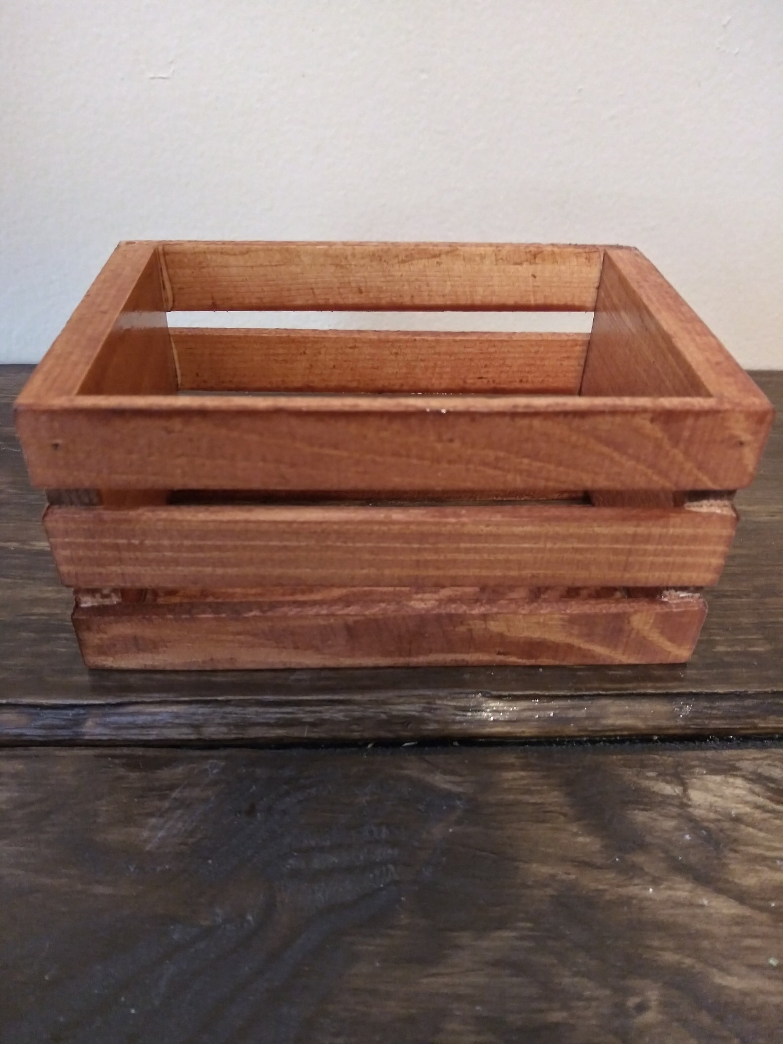 Custom Rustic Wood Stained Mini Wooden Crates - Etsy