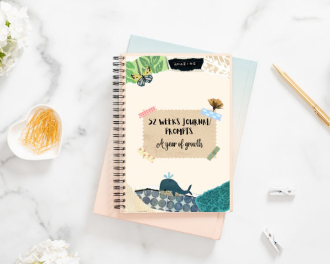 52-week Journal With Weekly Prompts for a Growth Mindset and Self-care ...