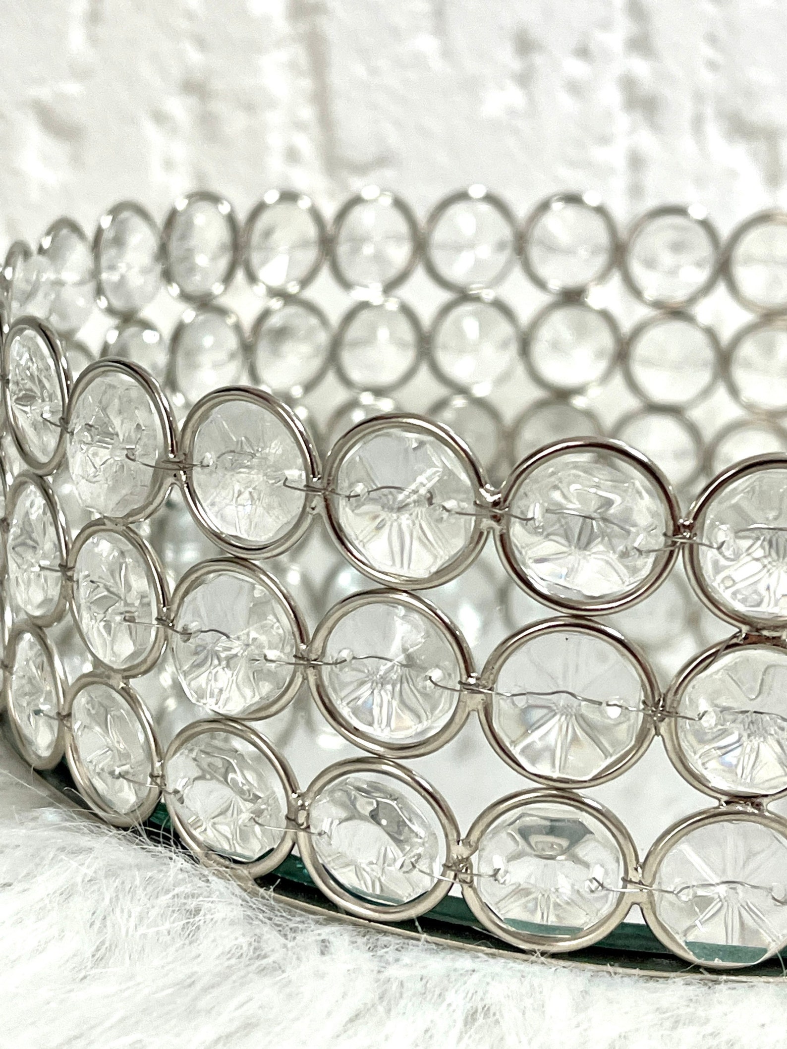 Mex Dekotablett Spiegel Tablett mit Strass für Kerzen und mehr | Etsy