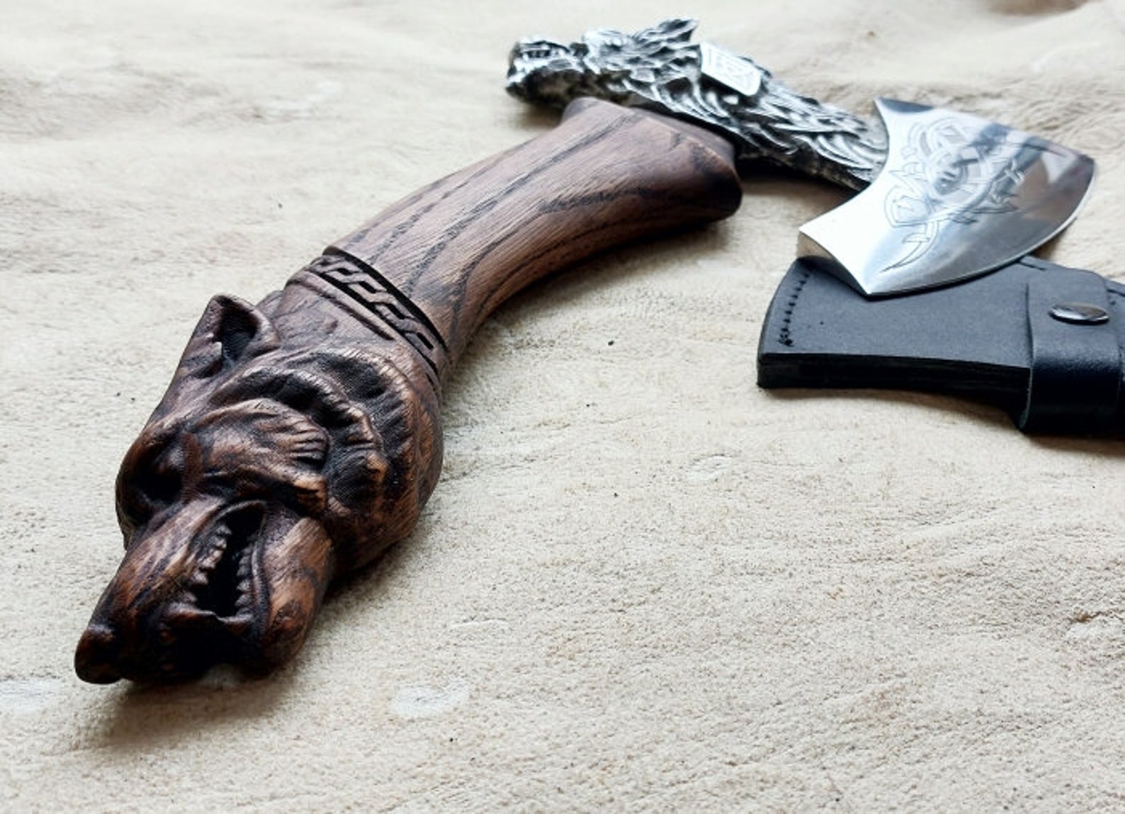Fist Ax Wolf Fenrir Gift for Man Best Choice Stylish Work Ax - Etsy
