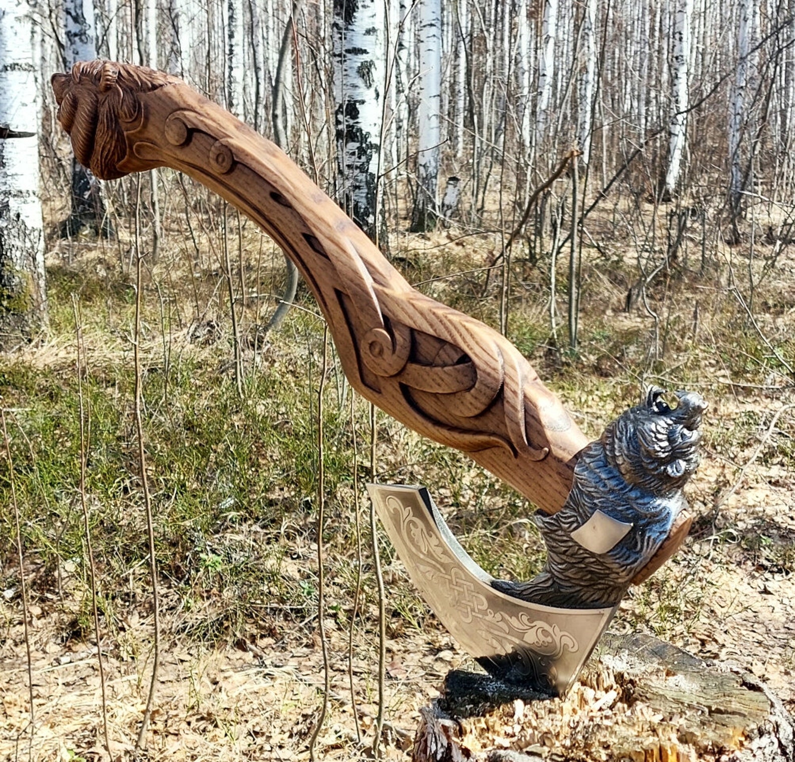 Ax Bear Grizzly Gift for Men, the Best Choice, Stylish Author's Work Ax ...