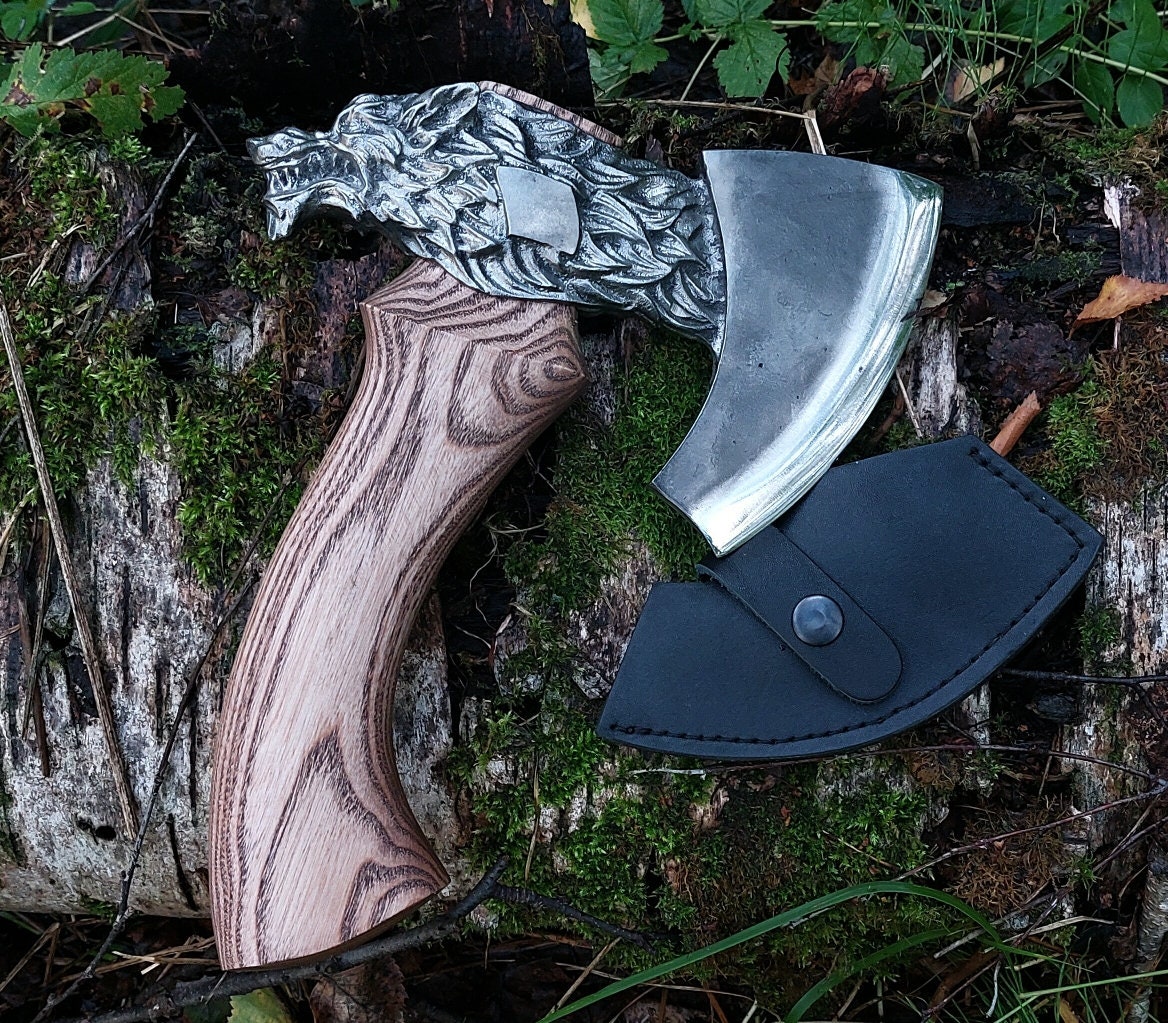 Gift for a Man Ax Wolf Fenrir Fist Great Gift for Survival in the Wild ...