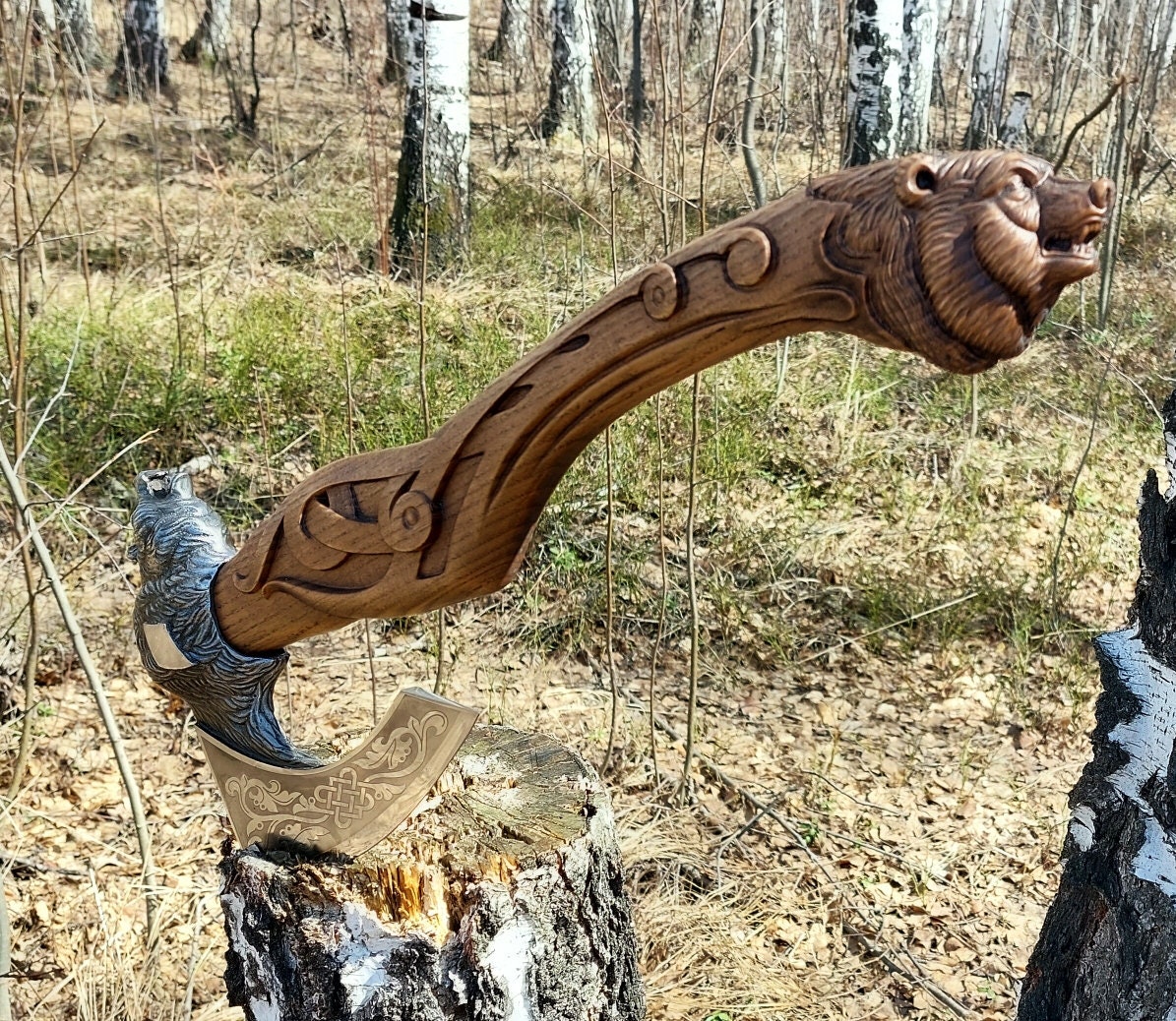 Ax Bear Grizzly Gift for Men, the Best Choice, Stylish Author's Work Ax ...