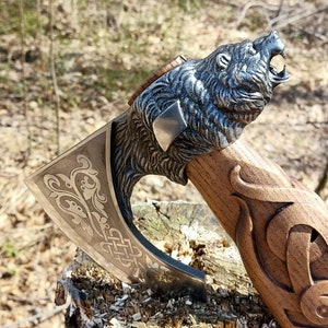 Ax Bear Grizzly Gift for Men, the Best Choice, Stylish Author's Work Ax ...