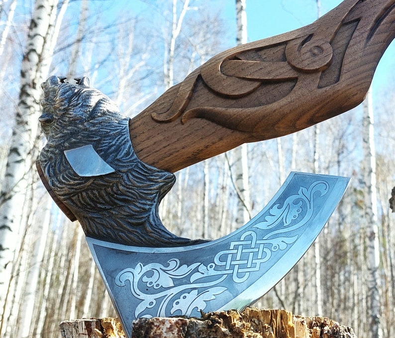 Ax Bear Grizzly Gift for Men, the Best Choice, Stylish Author's Work Ax ...